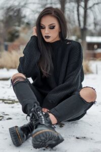 15 Winter Goth Outfit Ideas to Stay Stylish in The Cold – fashionbylina.com